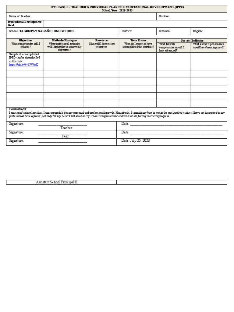 Ippd Form 1 Pdf