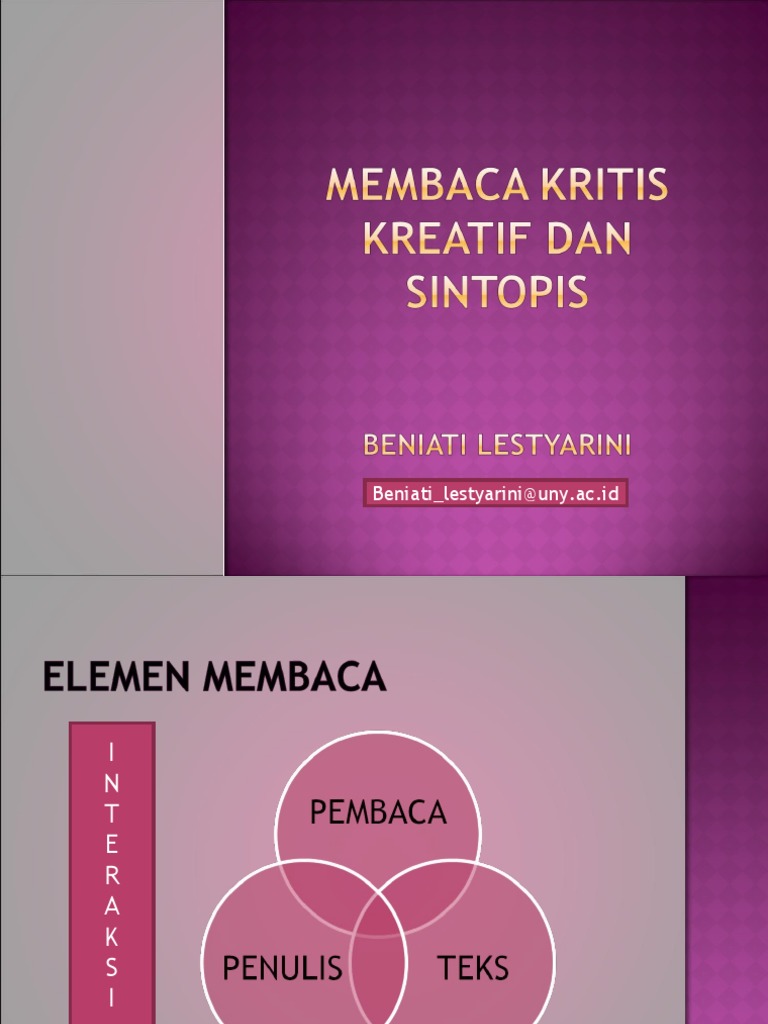 membaca+kritis+kreatif+dan+sintopis | PDF