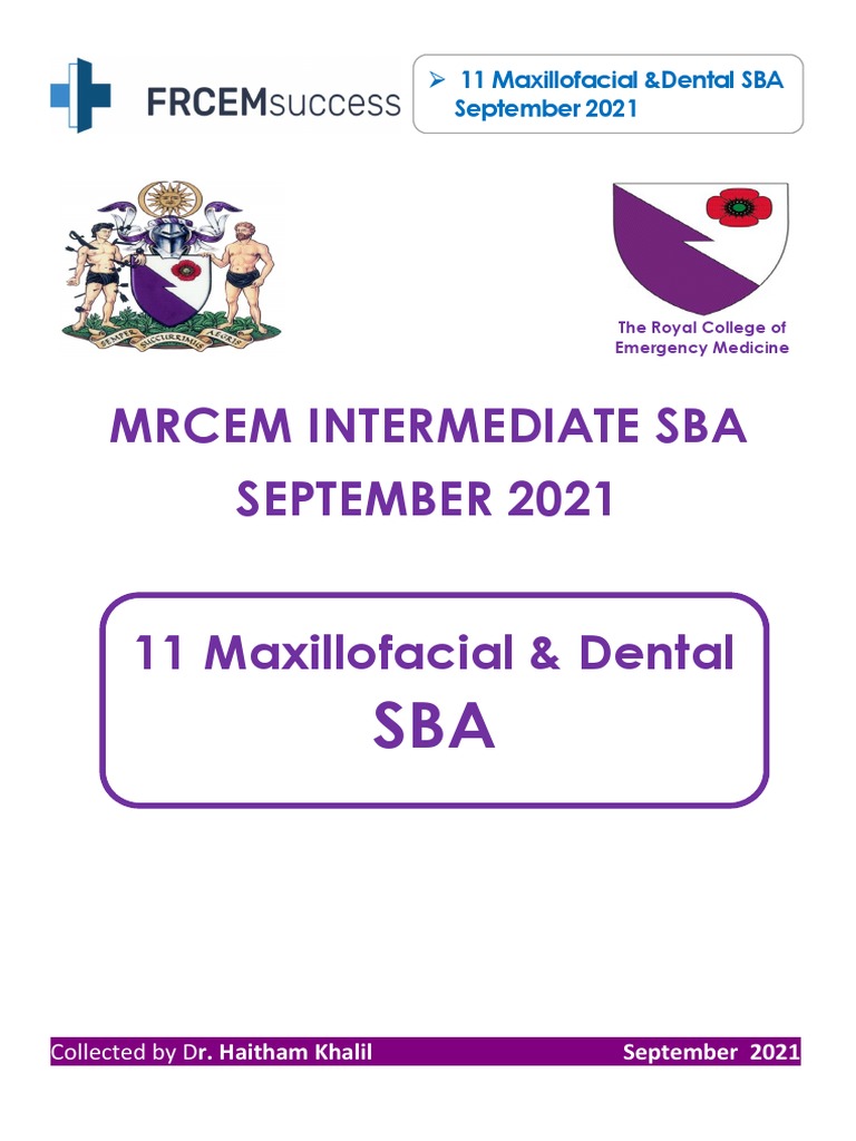 11 Maxillofacial SBA | PDF | Face | Diseases And Disorders