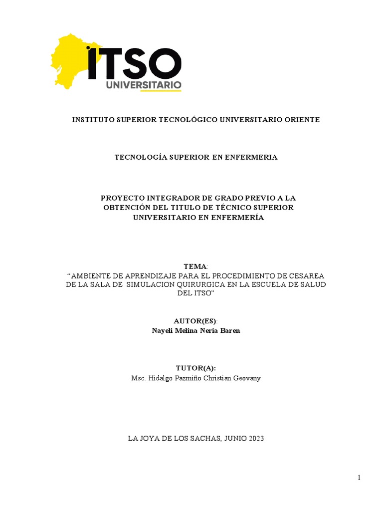 Proyecto Un Ambiente de Aprendizaje ITSO | Descargar gratis PDF | Simulación | Metodología de ...