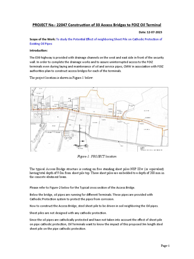 Required Information For Analysing The Potential Effect of Sheet Pile ...