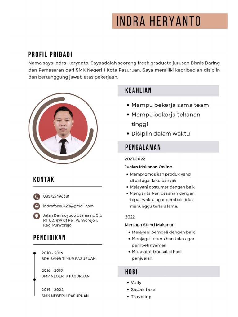 CV Indra Heryanto | PDF