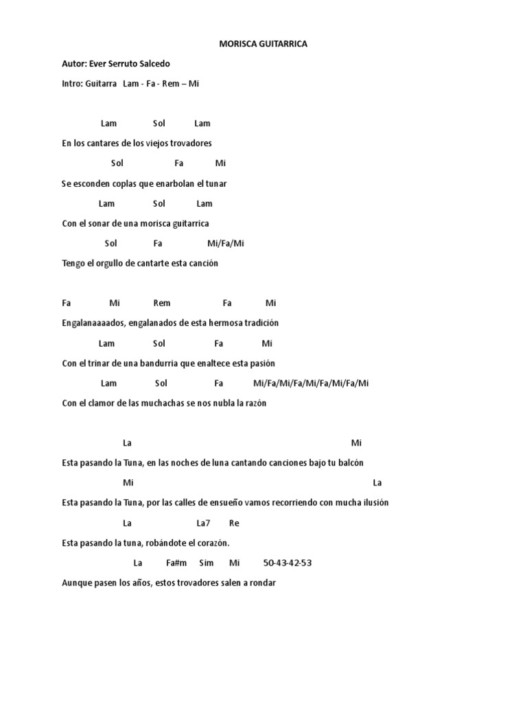 Morisca Guitarrica: Tradición y Trovadores | PDF | Clásicos