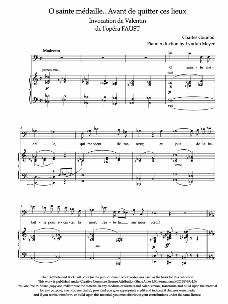 Faust, Valentines Aria & Recit | PDF
