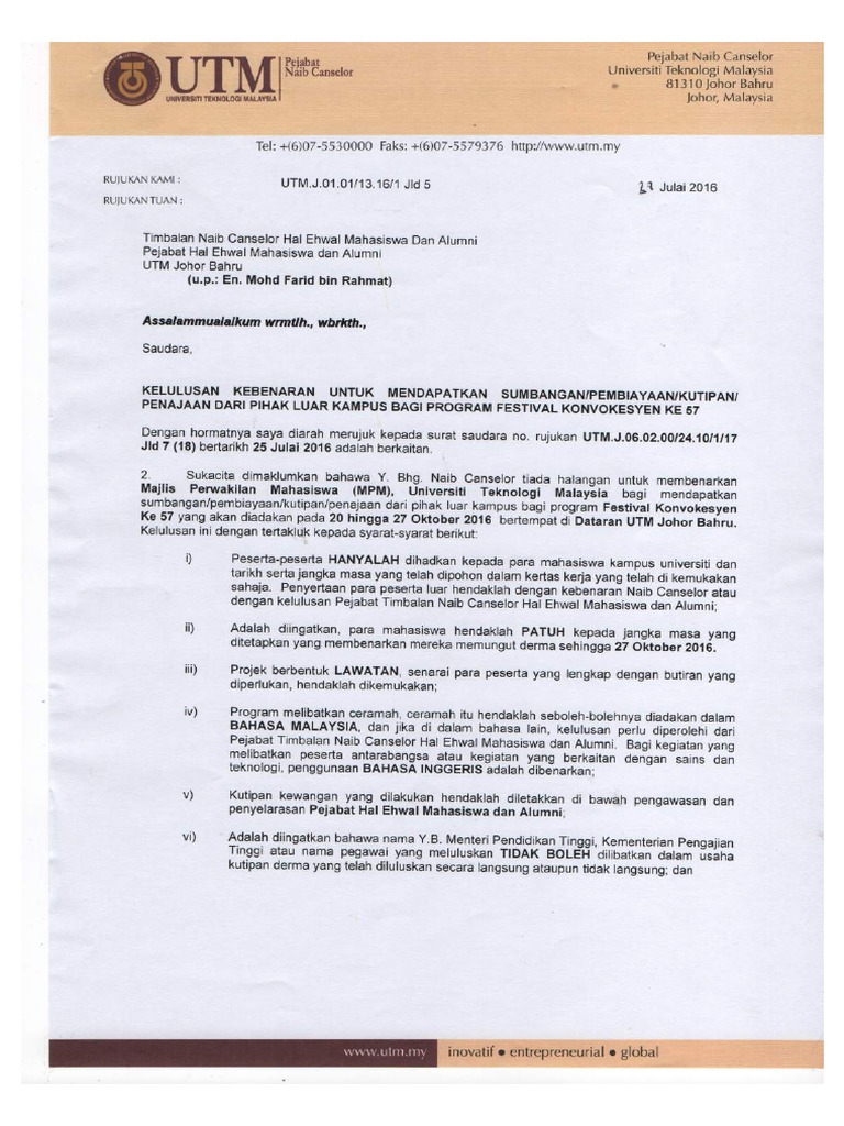 Surat Penajaan Luar Dan Dalam Fesko57 | PDF