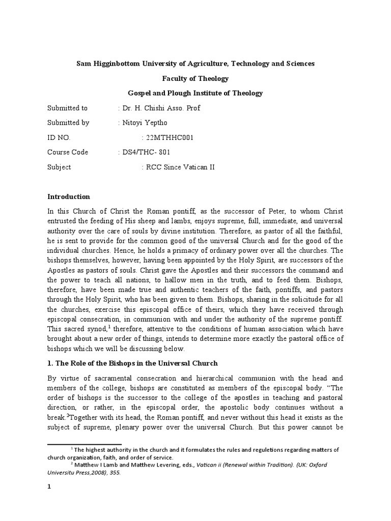 Decree On Bishop | PDF | Bishop | Diocese