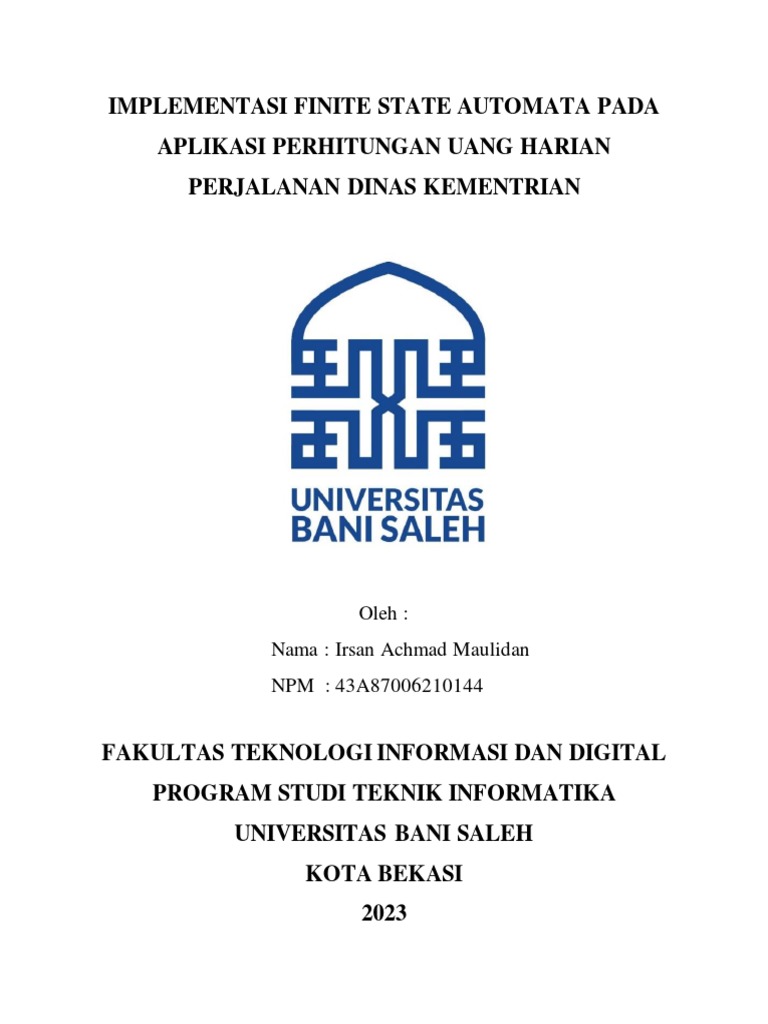 Tugas Mandiri - Teori Bahasa Dan Automata | PDF