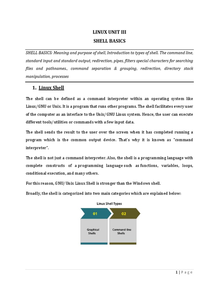 LINUX UNIT III | PDF
