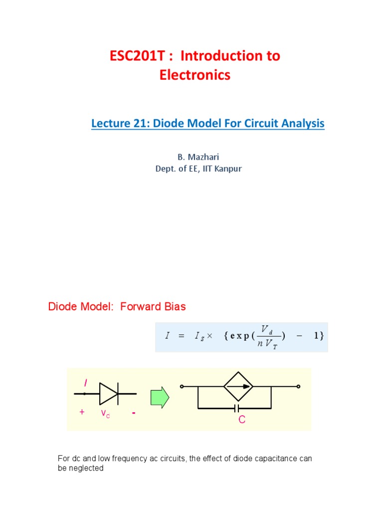 ESC201T L21 Diode Model | PDF | Electrical Network | Diode
