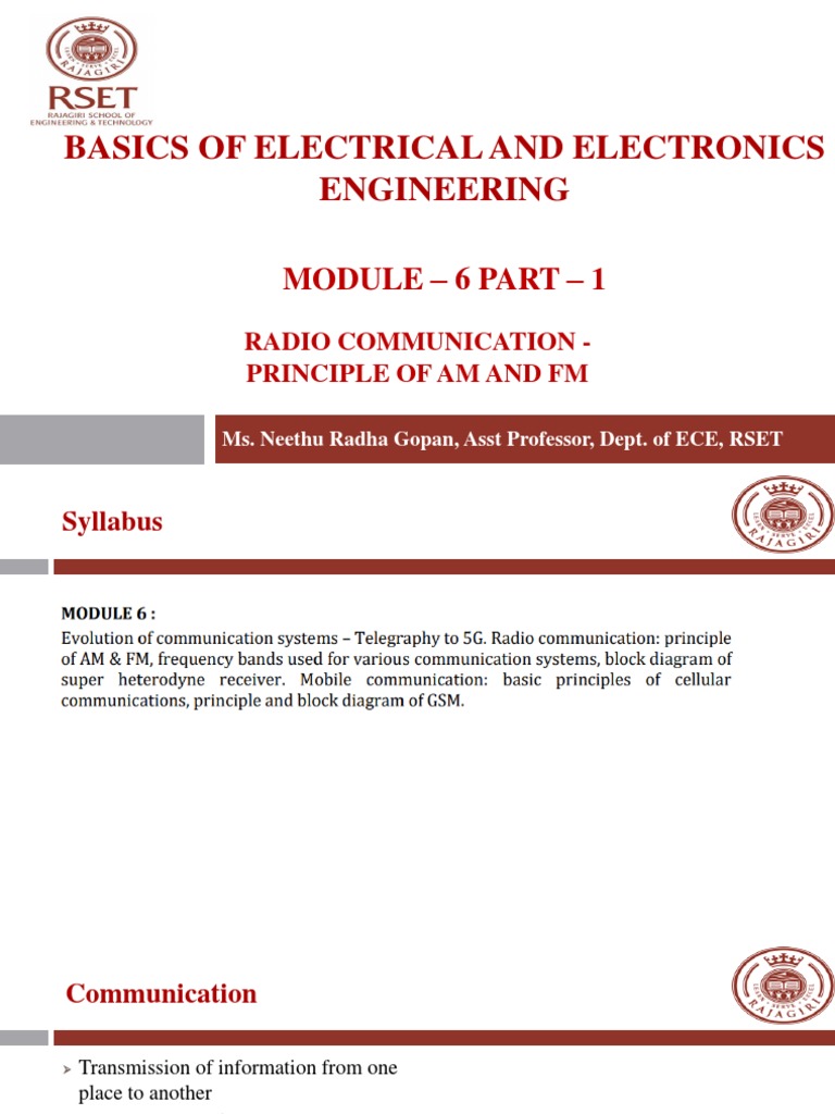 Module 6 Part 1 Pdf Detector Radio Frequency Modulation