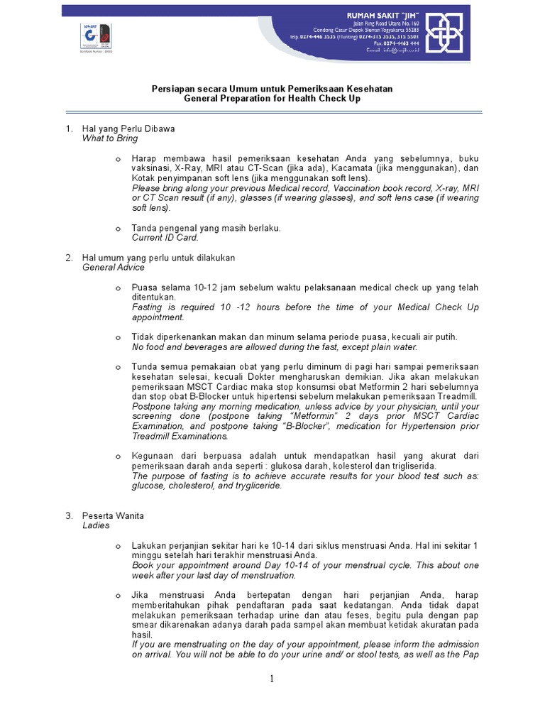 General Preparation HLC | PDF