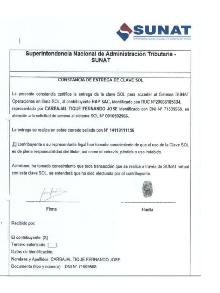Documentos de La Sunat | PDF