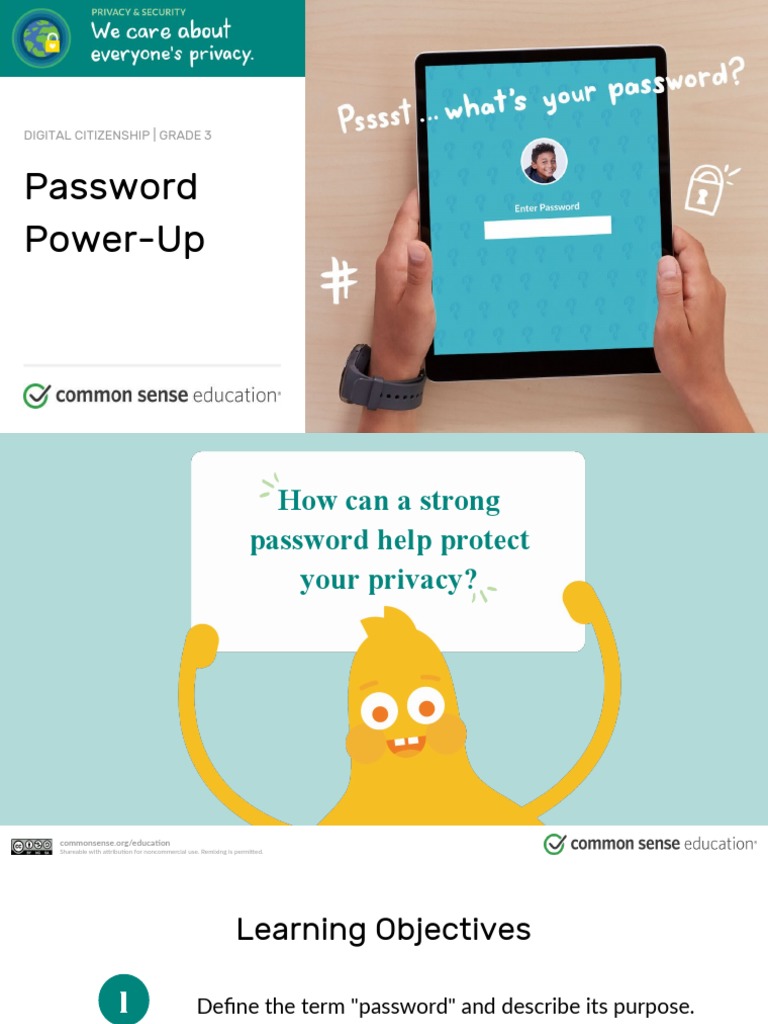 Grade 3 - Password Power-Up - Lesson 2 | PDF | Password | Human ...