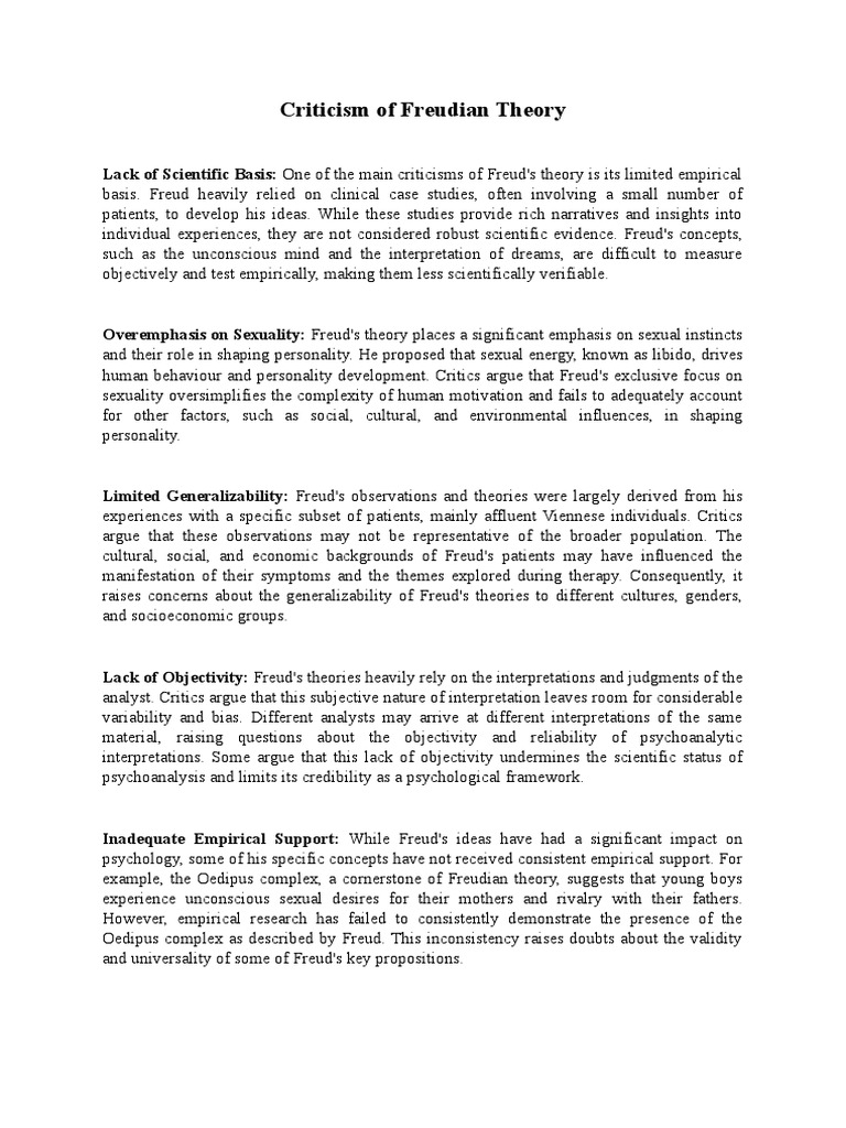 Freud Criticism | PDF