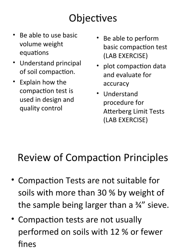 Review of Compaction Principles | PDF