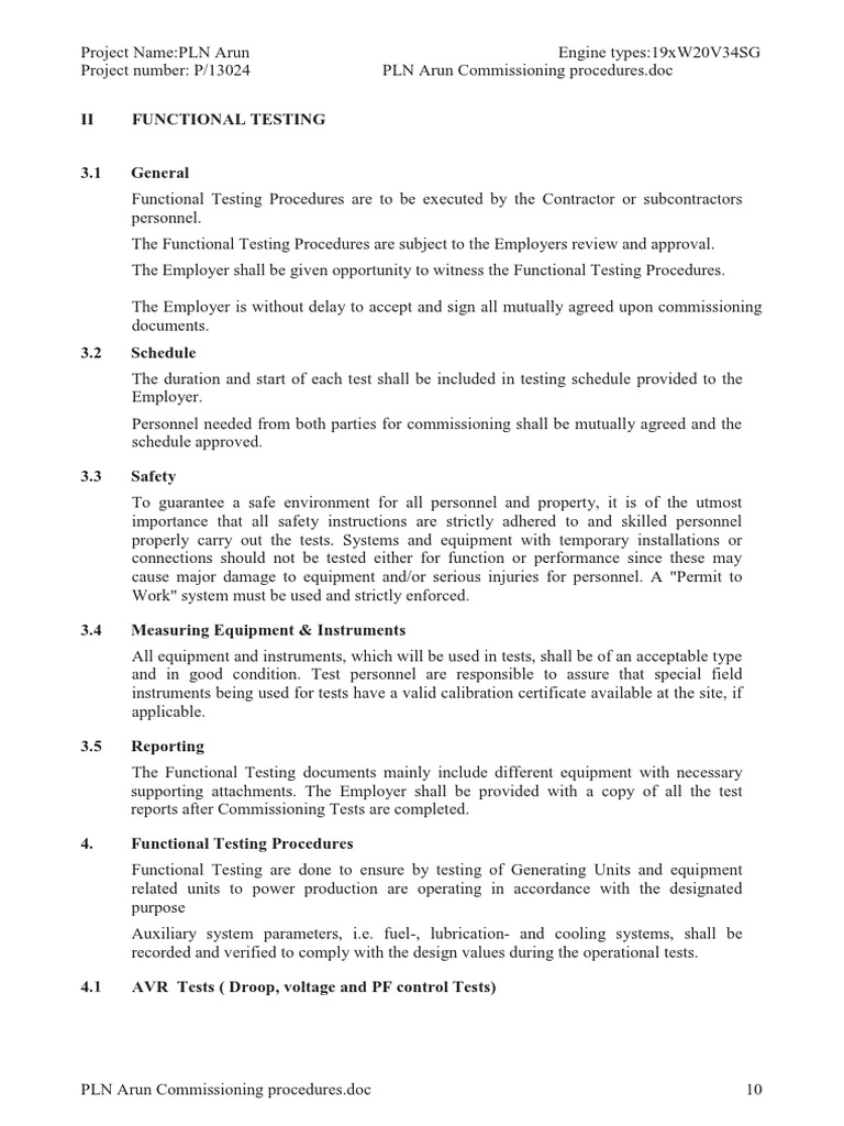 Generator Online Test Procedure | PDF | Electric Generator | Electrical ...