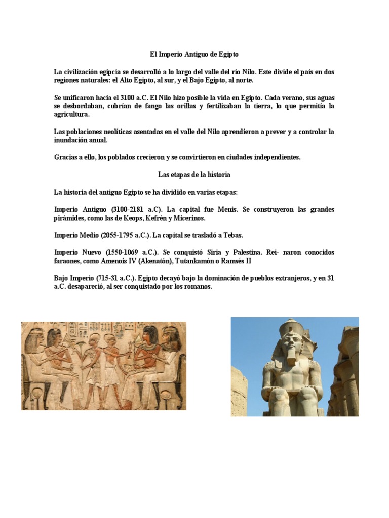 El Imperio Antiguo de Egipto | PDF