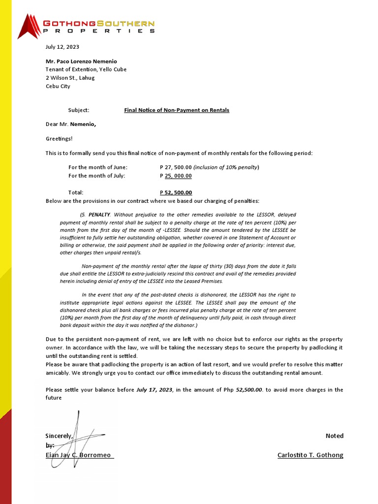 FINAL Letter For Padlock | PDF