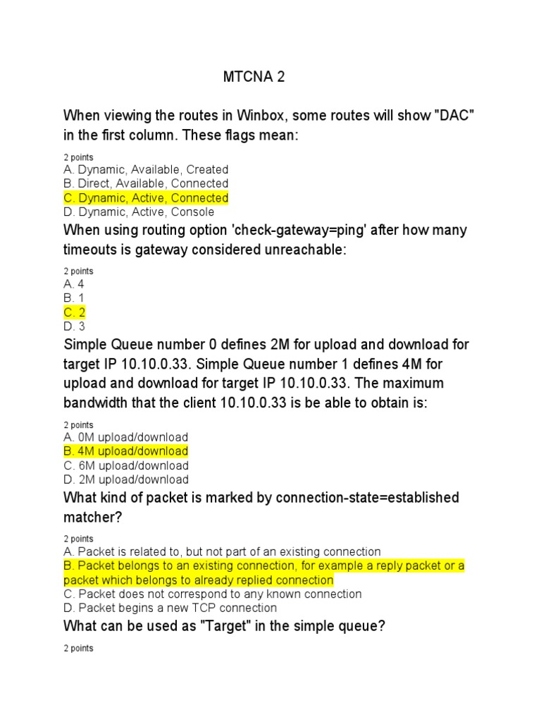 Mtcna 2 2018 | PDF | Ip Address | Router (Computing)