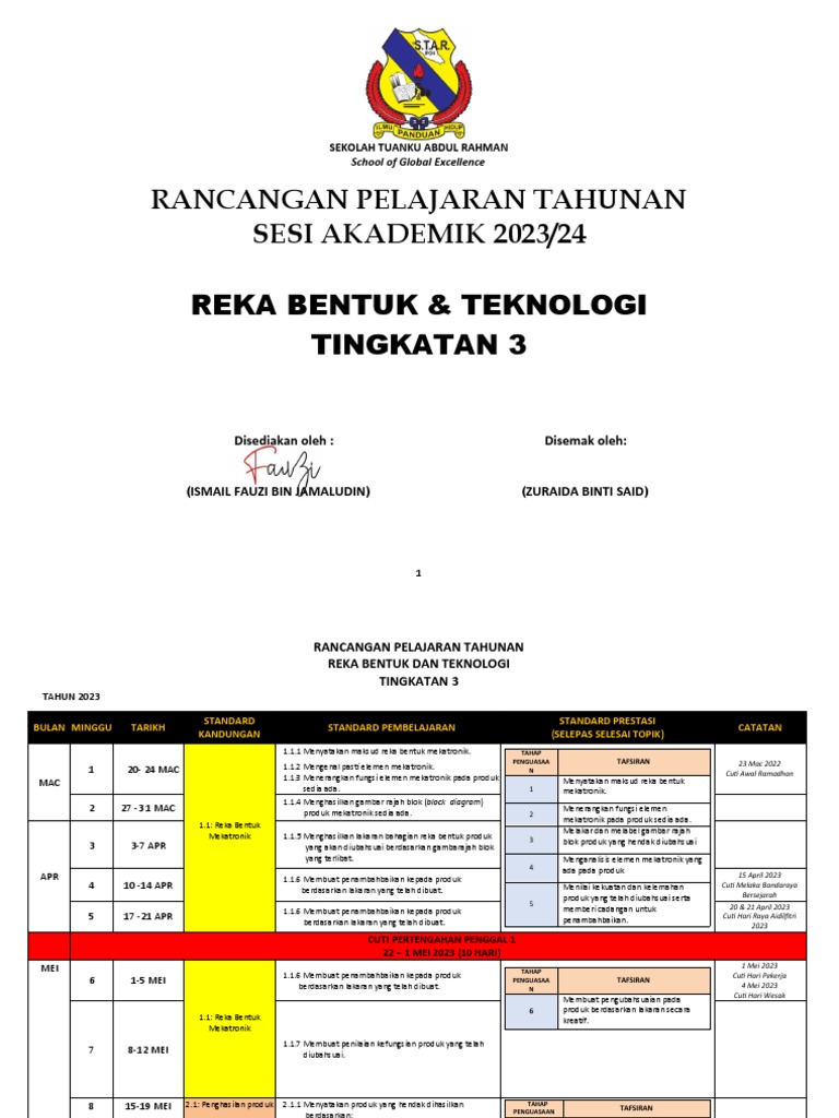 RPT-RBT T3 2023.24 | PDF