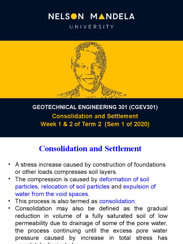 Consolidation and Settlement in Soils | PDF | Soil | Solid Mechanics