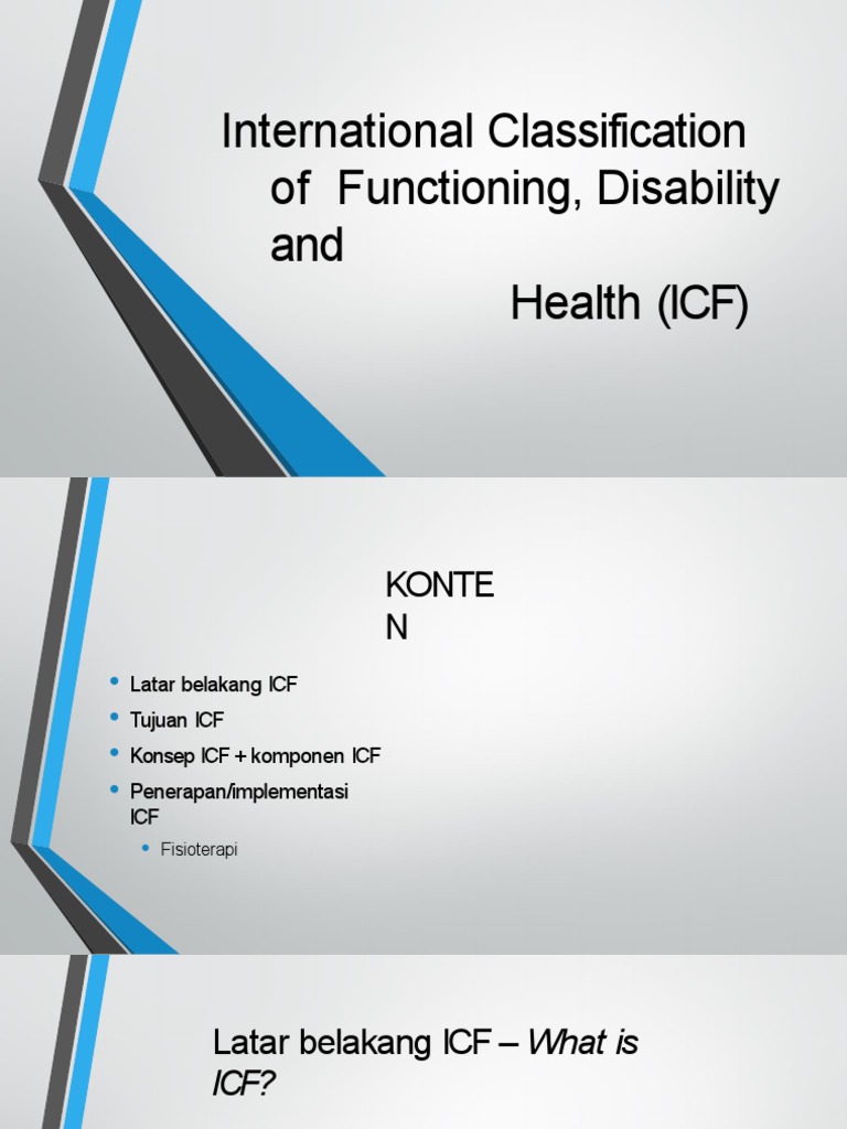 International Classification of Functioning, Disability and Health (ICF) | PDF