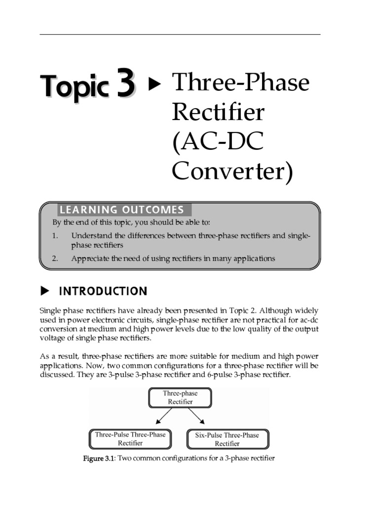 3-Phase Rectifiers and Their Applications | PDF | Rectifier | Power Supply