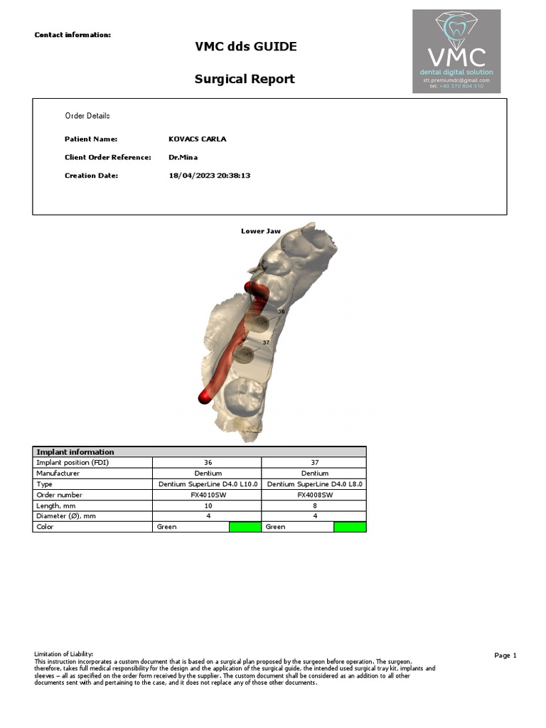 Surgical Report | PDF