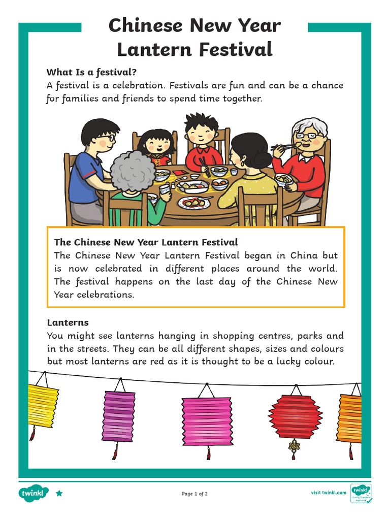 New Chinese New Year Lantern Festival Differentiated Reading ...