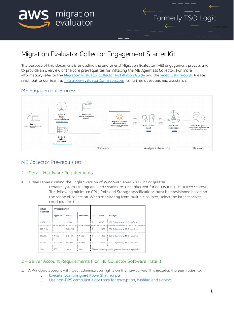 Migration Evaluator Collector Engagement Starter Kit | PDF | Hyper V ...