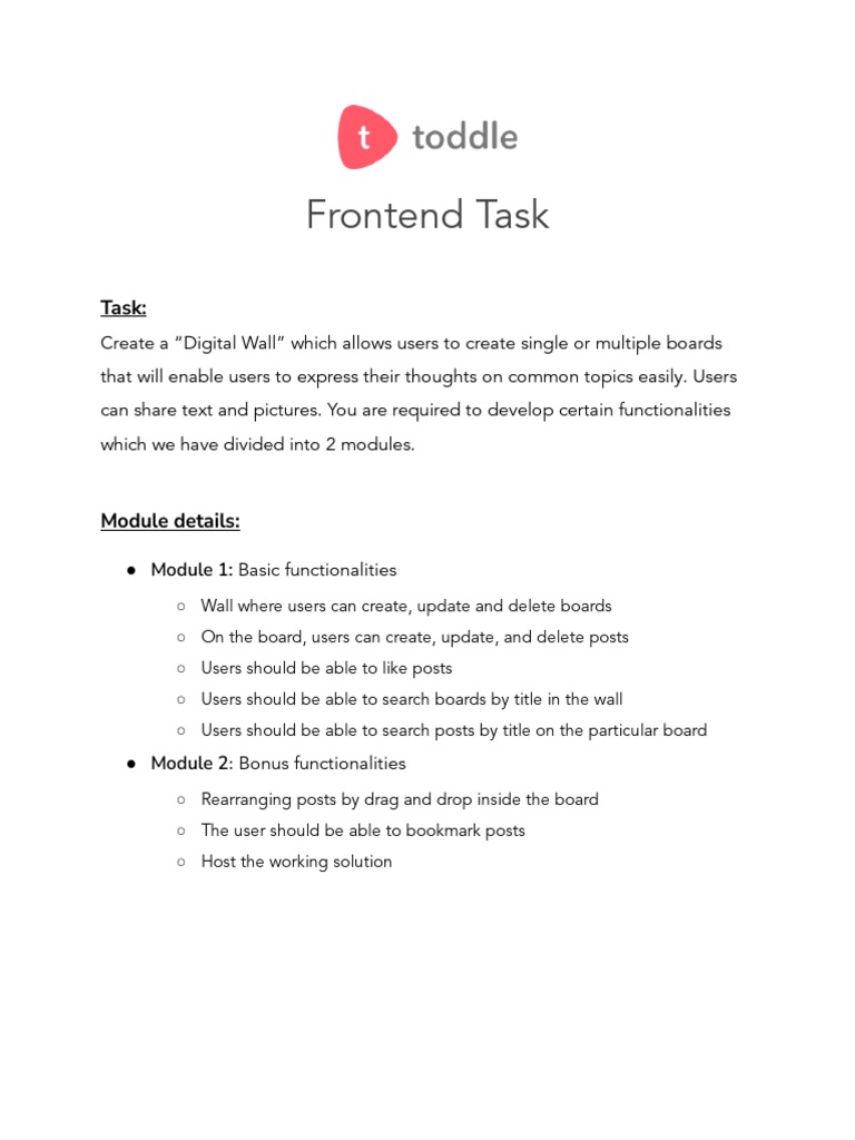 Frontend Task | PDF | Library (Computing) | Modular Programming