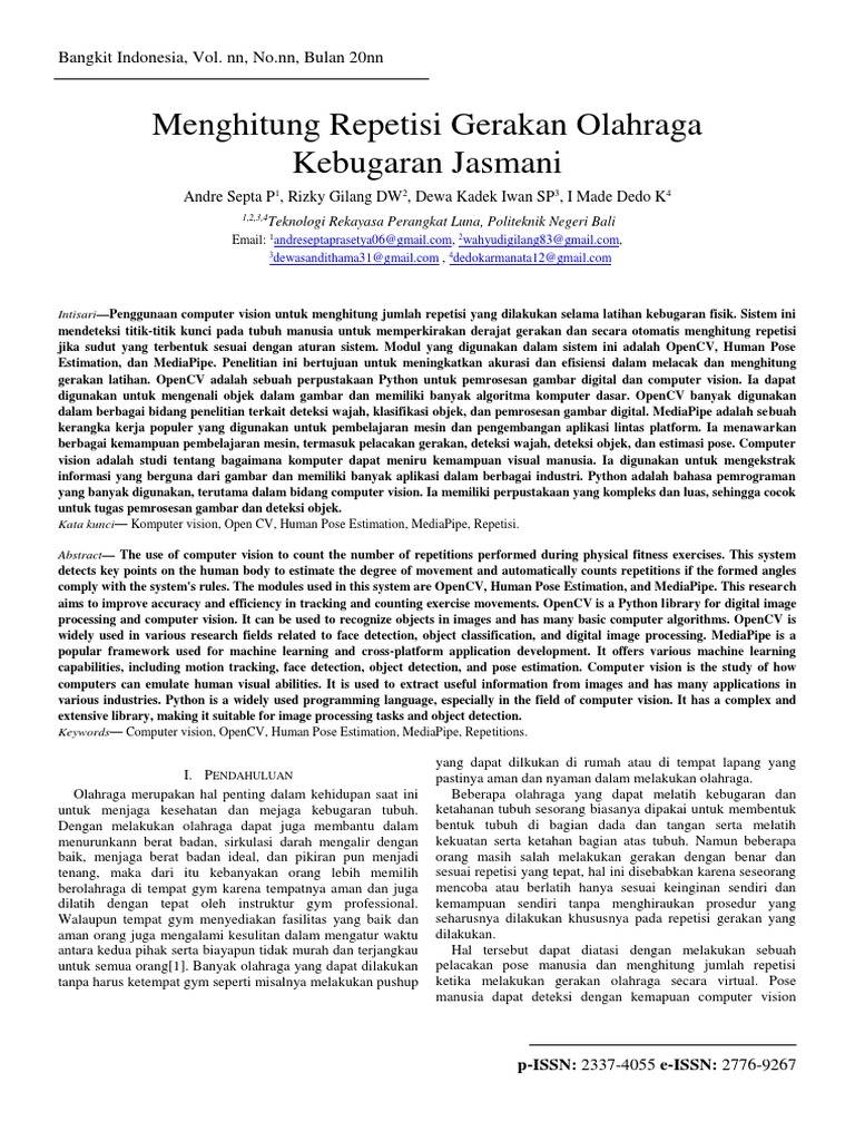 Jurnal Menghitung Repetisi Kebugaran Jasmani - Kelompok 5 | PDF