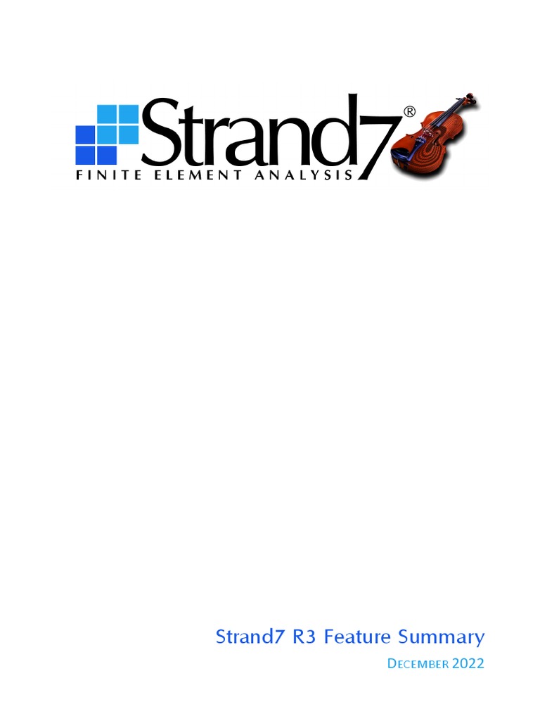 Strand7 R3 Feature Summary | PDF | Home & Garden | Computers