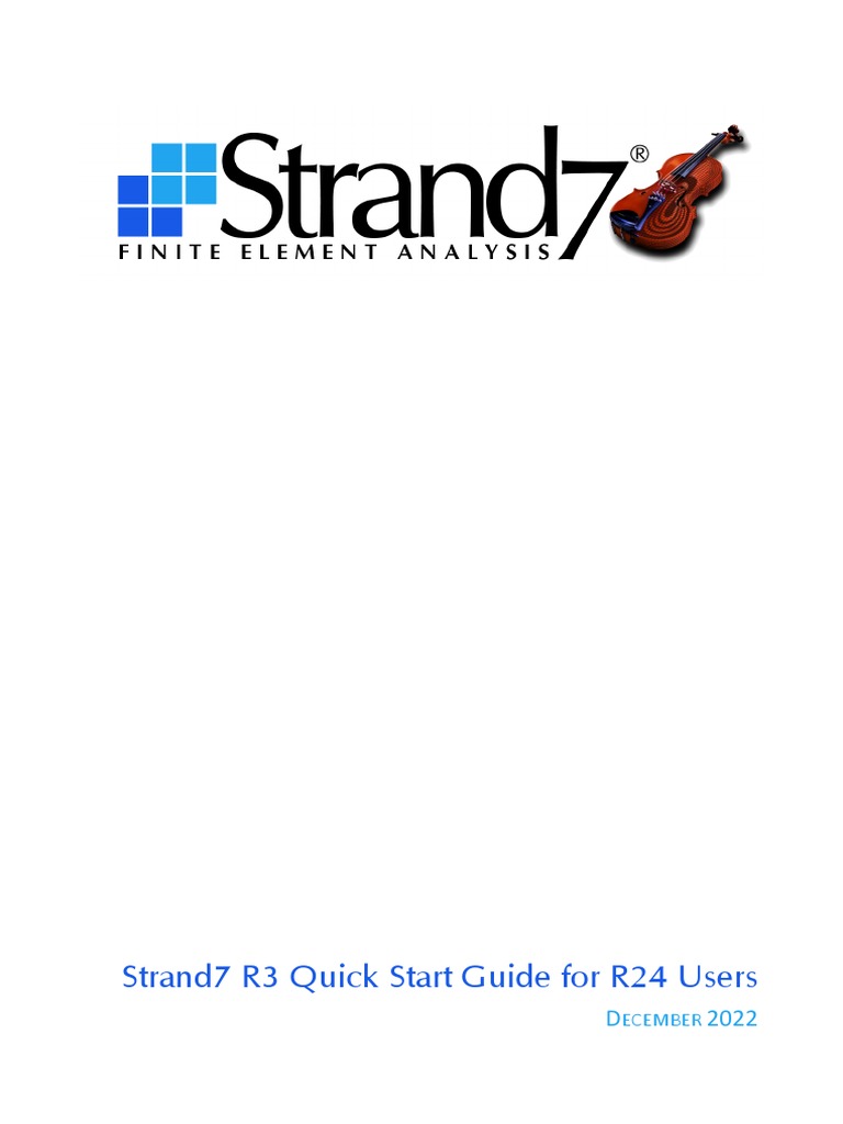 Strand7 R3 Quick Start Guide For R24 Users | PDF | Window (Computing ...