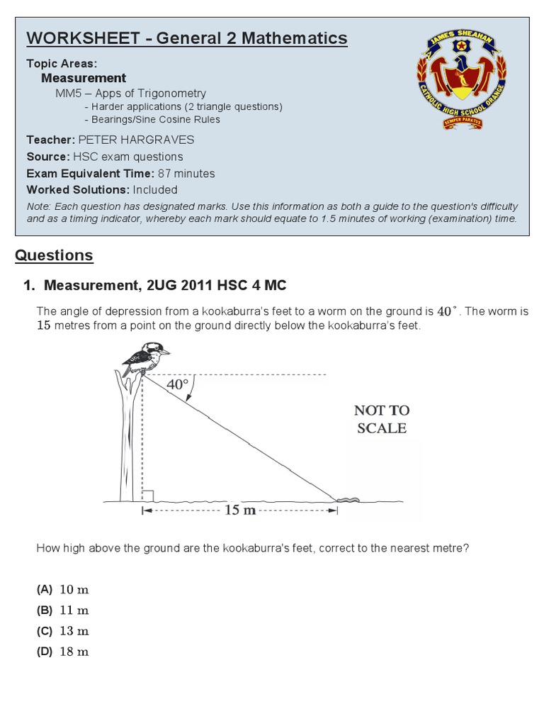 Uploads59585958820mm5 - Applications of Trigonometry (87 Minutes) .PDF ...