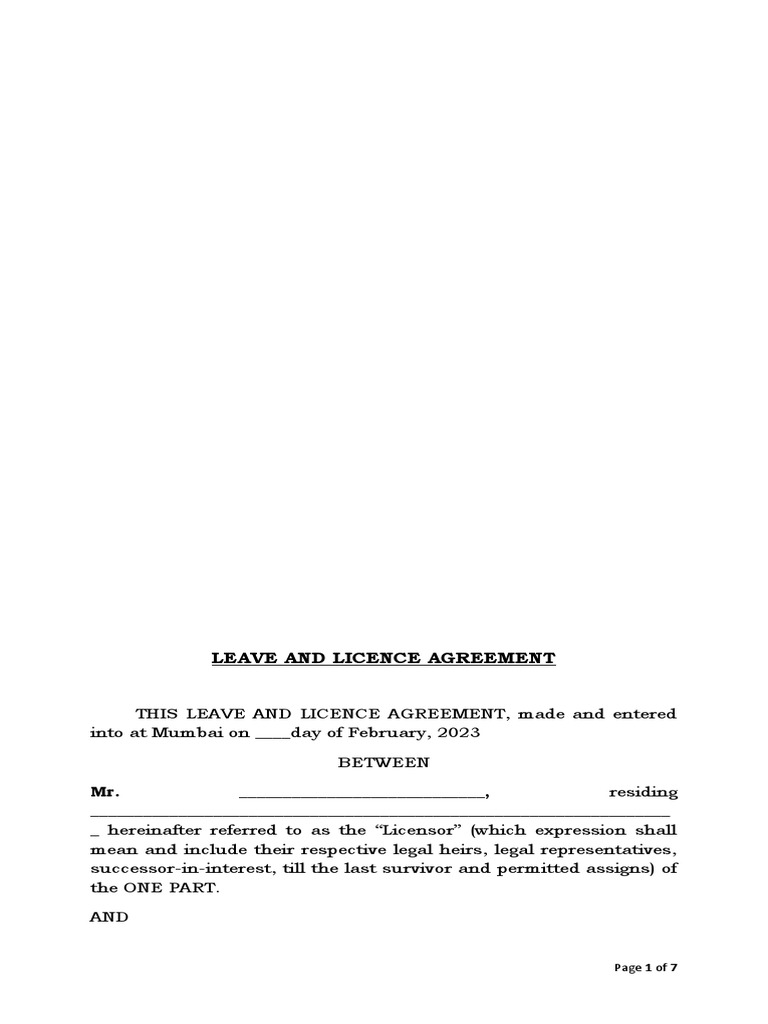 Draft Agreement | PDF | License | Landlord