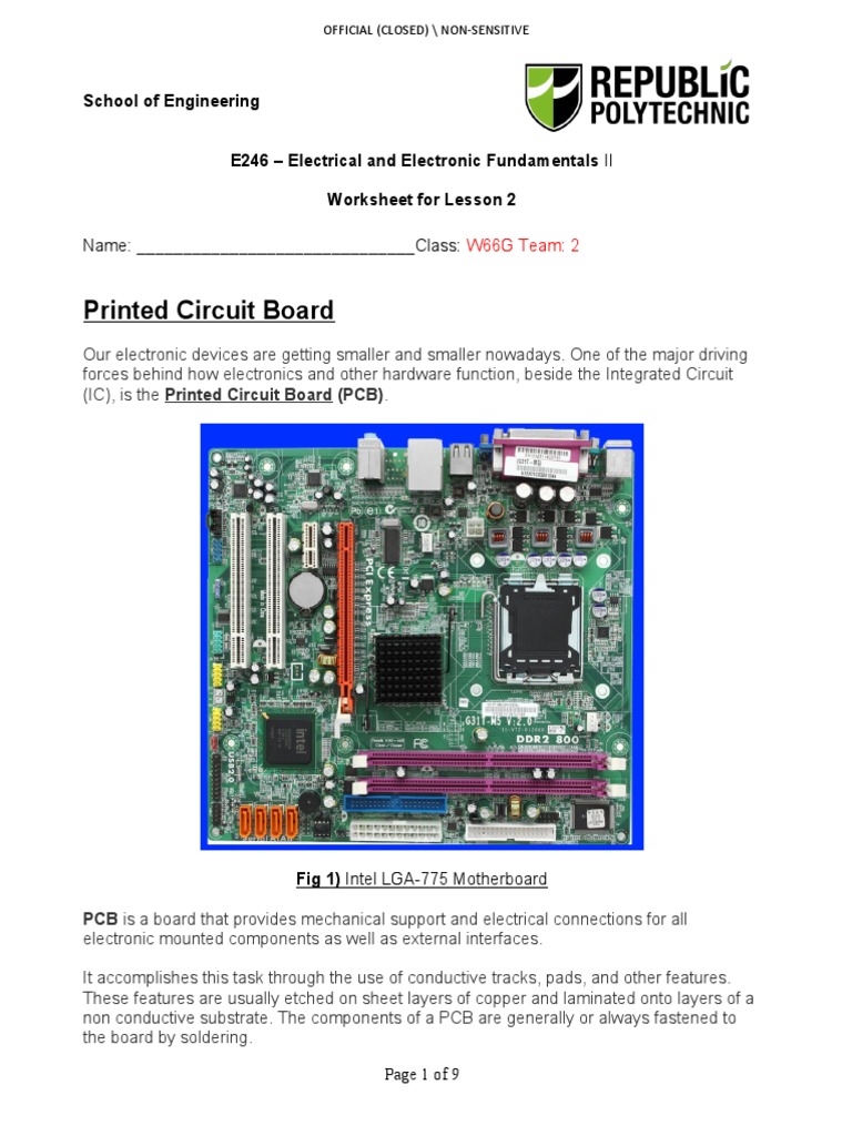E246 - 2 - Team File Submission - Team 2 - 002 | PDF | Printed Circuit Board | Materials