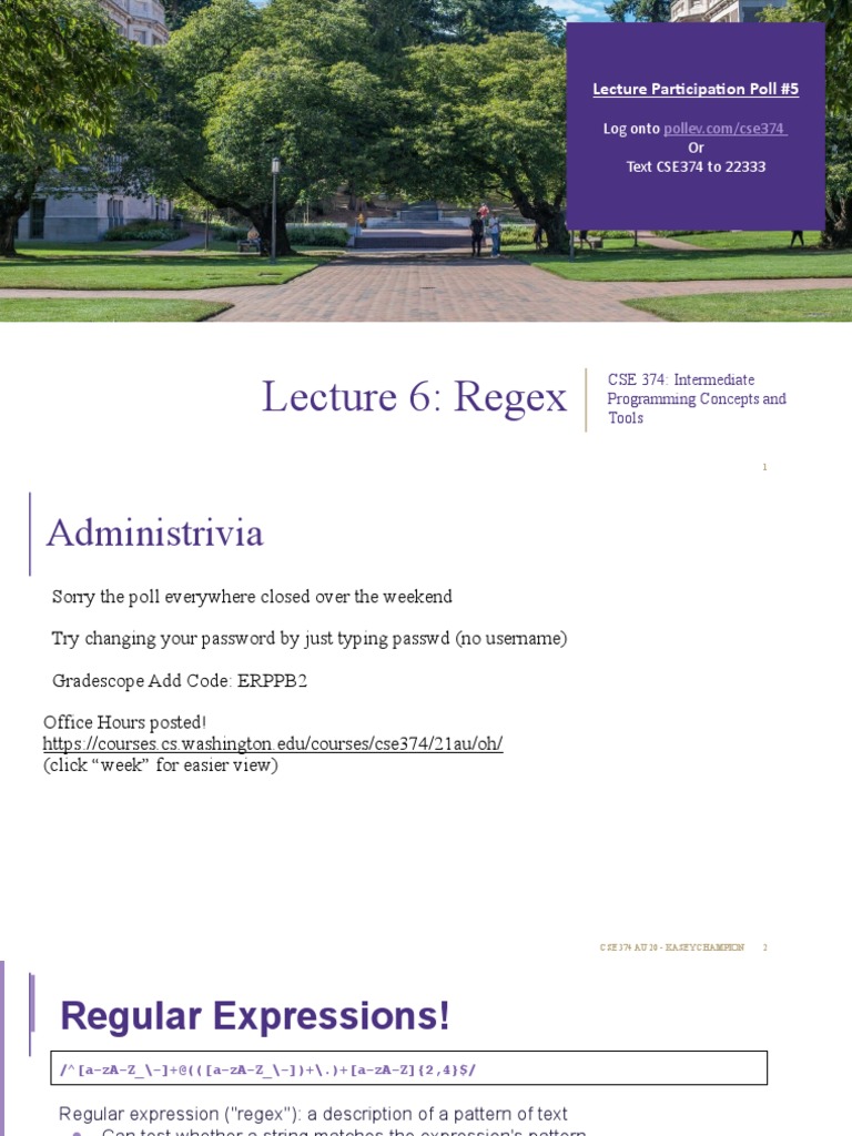 Lecture 06 | PDF | Regular Expression | Computing