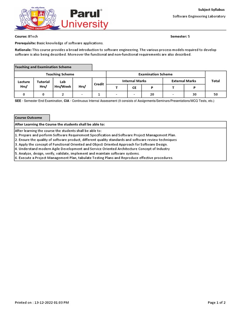 Software Engineering Lab Pdf Software Testing Systems Science