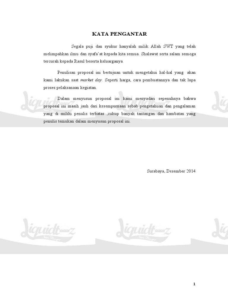 Contoh Proposal Market Day | PDF