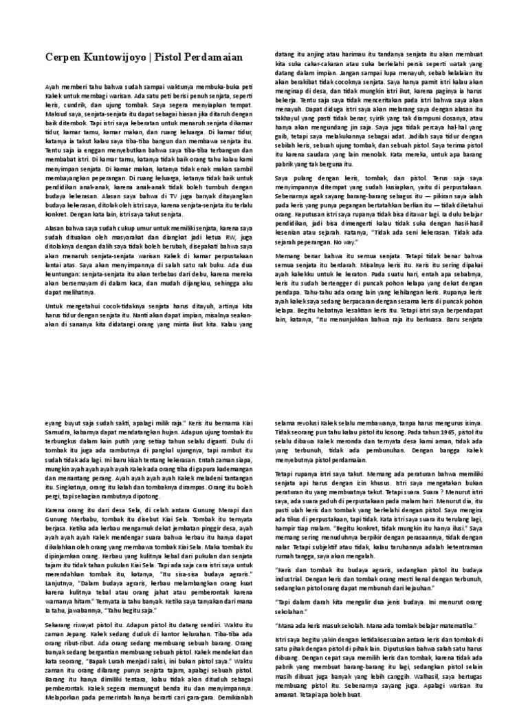 Cerpen Kuntowijoyo | PDF