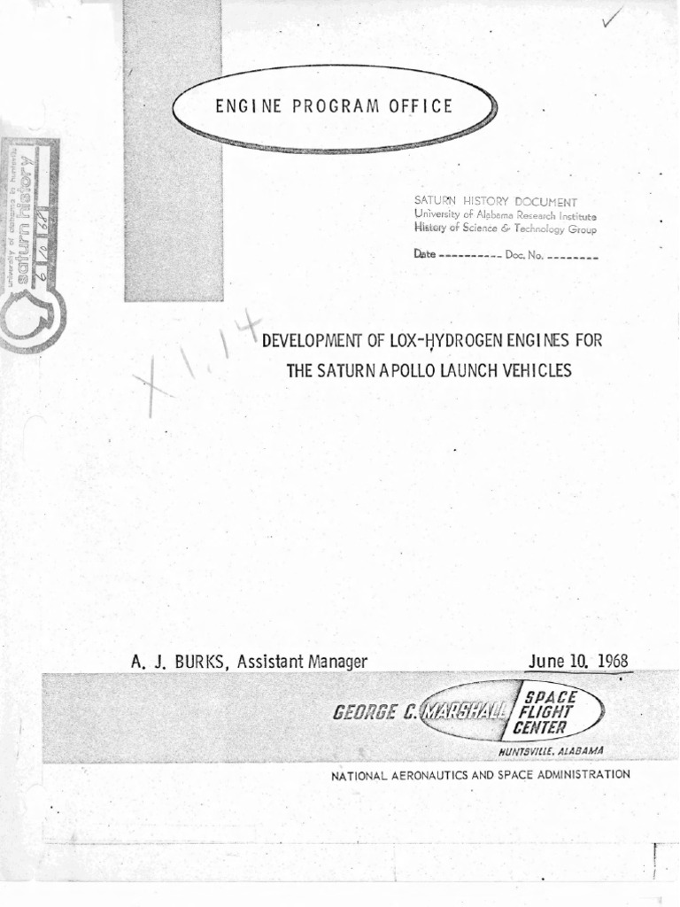 Development of LOX-Hydrogen Engines For The Saturn Apollo Launch ...