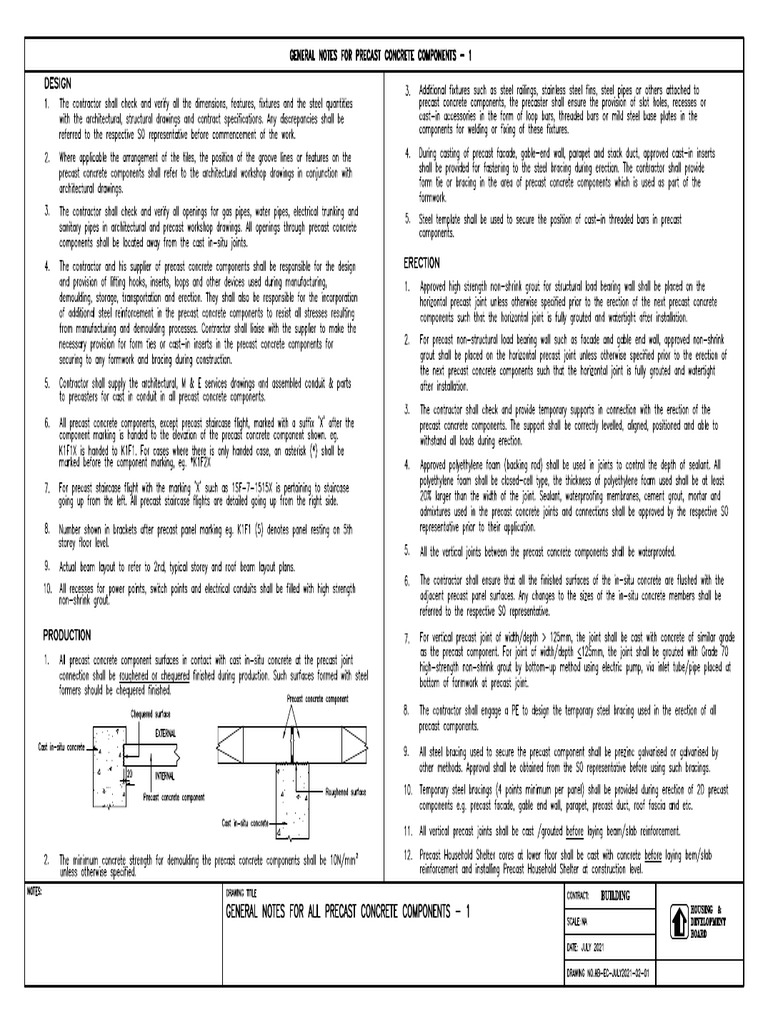 02-General For Precast Component | PDF
