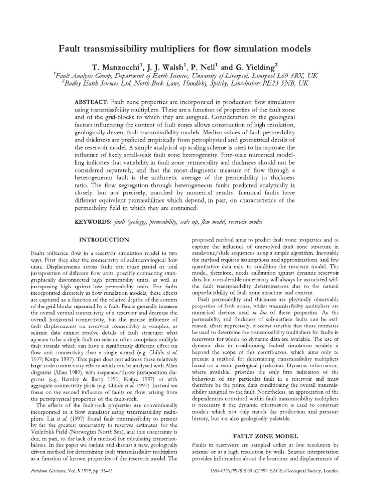 Manzocchi Et Al 1999 | PDF
