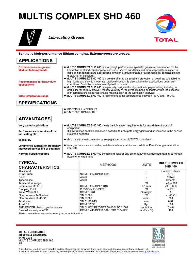 Tds Total Multis Complex Shd 460 o8k 201412 En | PDF