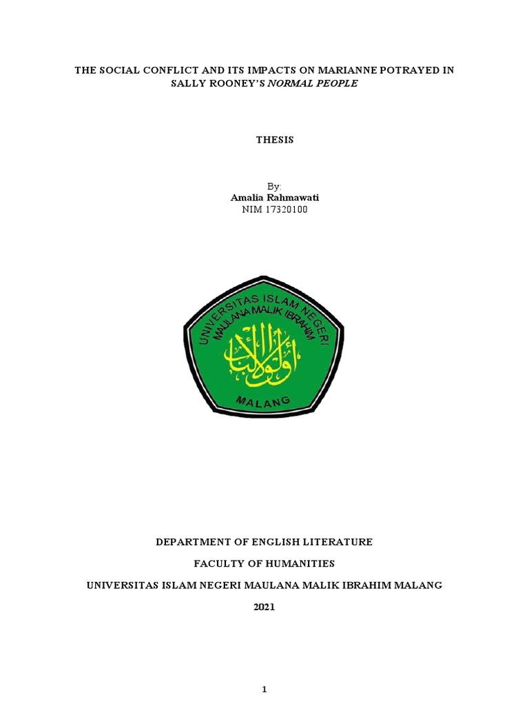 Skripsi Analisis Tokoh Utama Pdf Sociology Thought