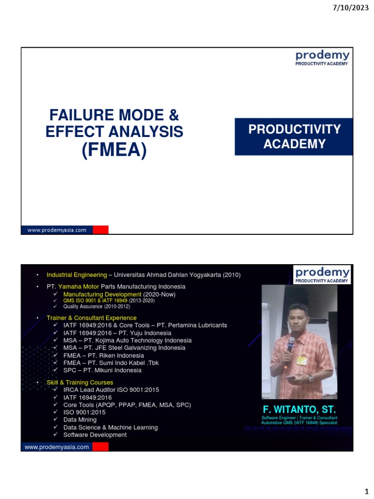 New Fmea Aiag Vda Prodemy | PDF