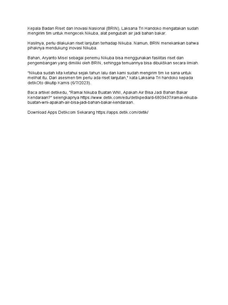 Riset Lanjutan Alat Nikuba BRIN | PDF | Teknologi & Rekayasa
