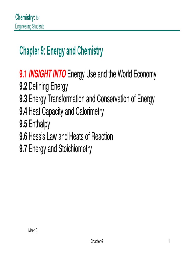 Chapter9 Energy Chemistry STUD | PDF