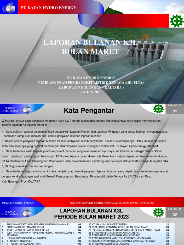 Laporan Bulanan k3l Bulan Maret | PDF